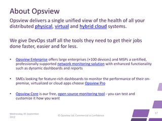 Advanced reporting with Opsview | PPT