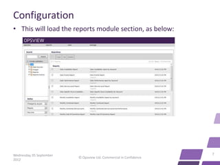 Advanced reporting with Opsview | PPT