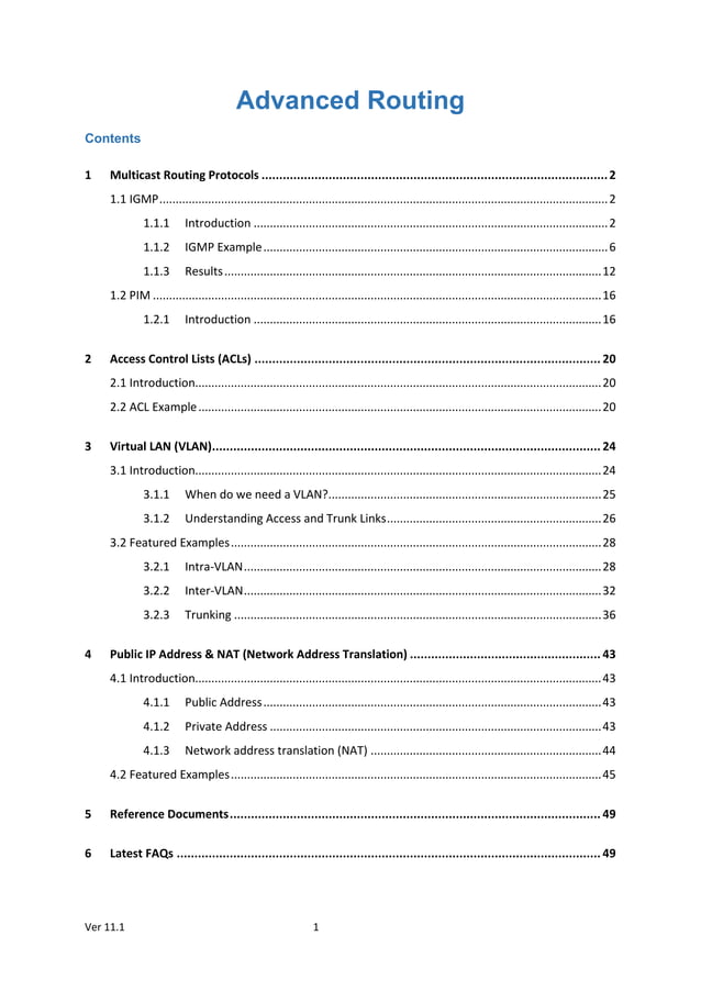 NetSim Technology Library- Advanced Routing | PDF