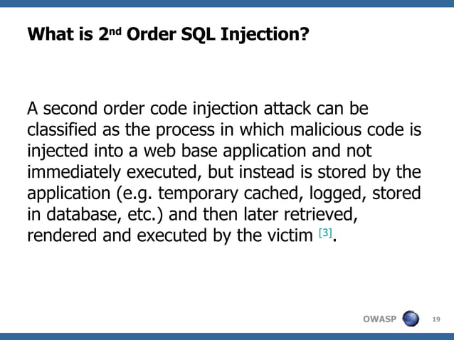 Advanced Topics On Sql Injection Protection | PPT