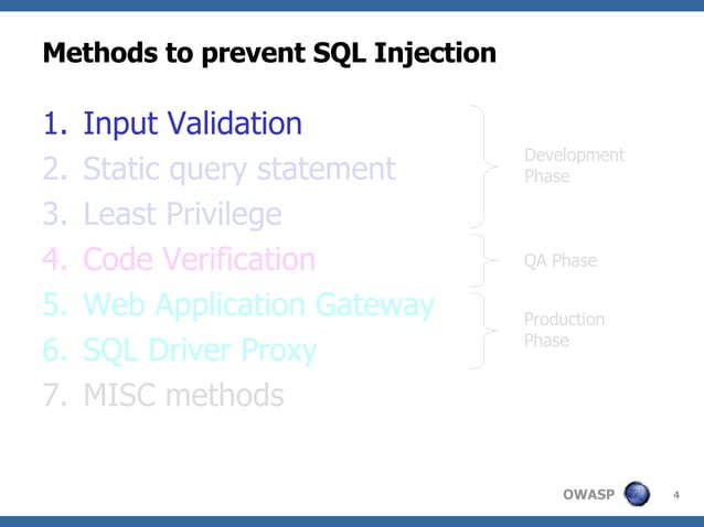 Advanced Topics On Sql Injection Protection | PPT