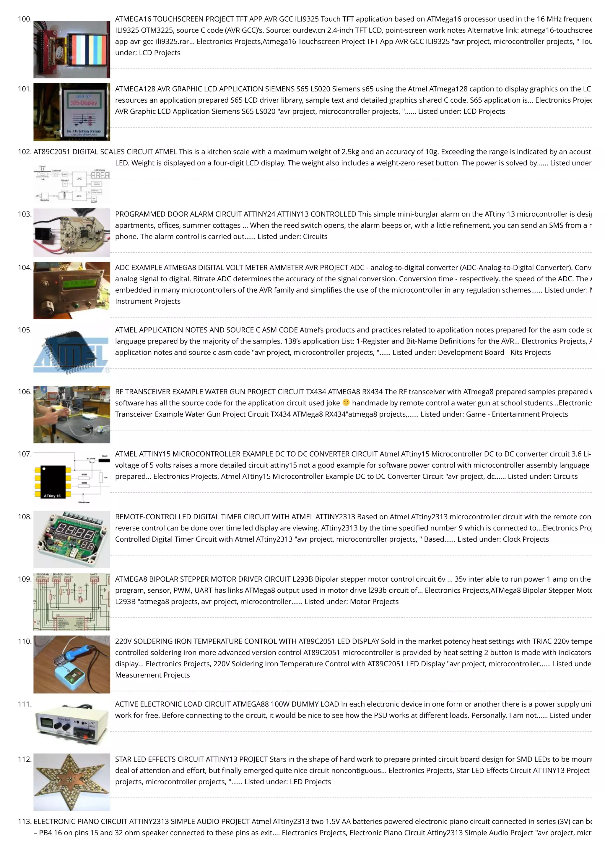 Advanced view-of-atmega-microcontroller-1673-projects-list-nov-2019-at mega32-avr | PDF