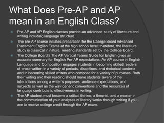 Advanced academic night | PPT