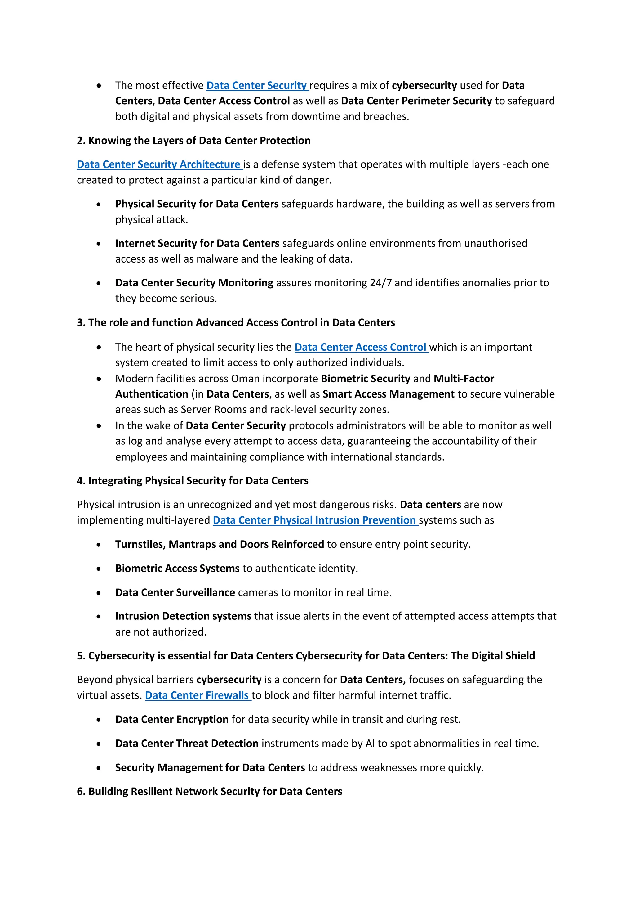 Advanced Access Control the newest Oman Data Center Security Standards ...