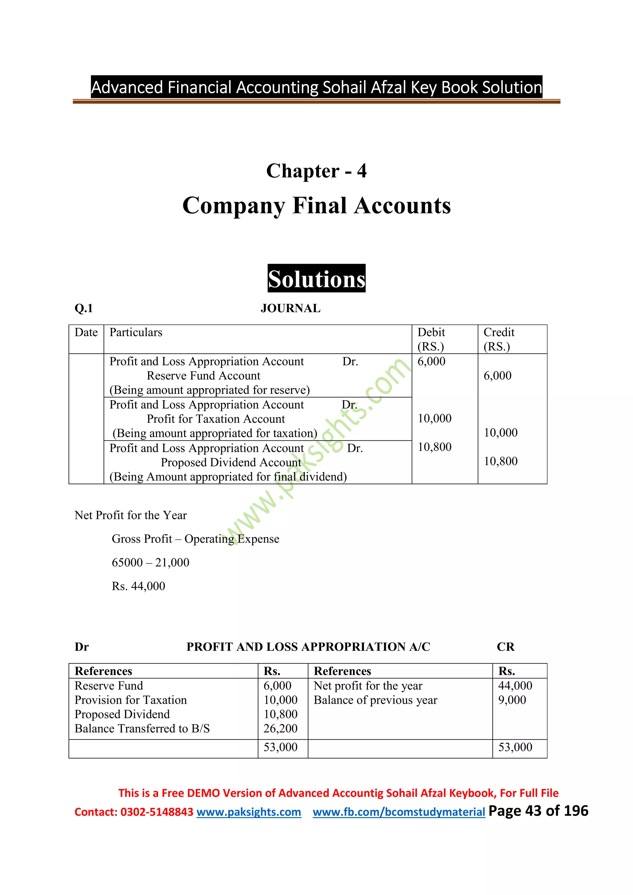 Advanced accounting by sohail afzal keybook solution pdf | PDF