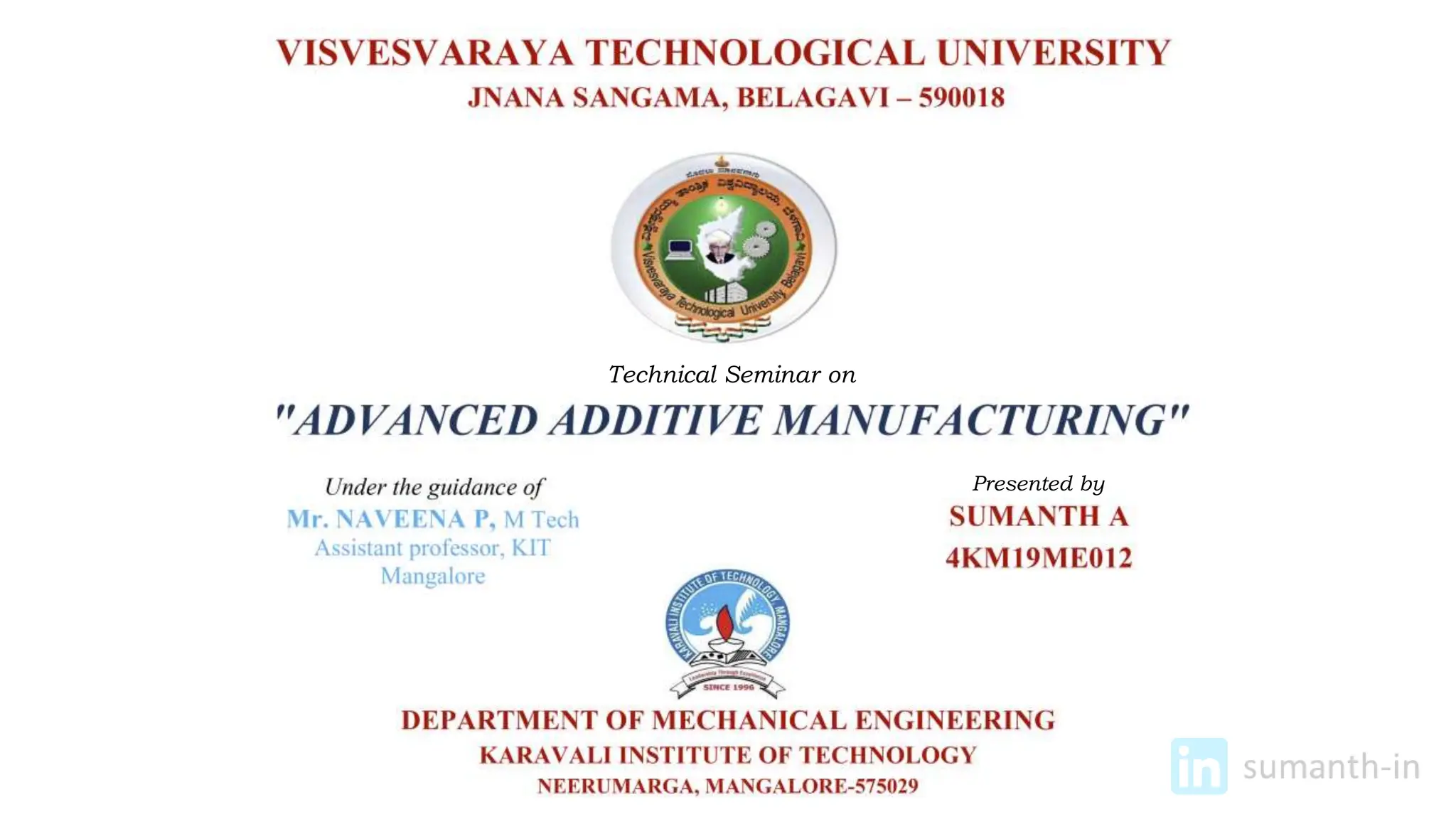 Advanced Additive Manufacturing by Sumanth A.pptx