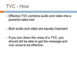 Advanced advertising tvc - sights and sounds | PPTX
