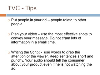 Advanced advertising tvc - sights and sounds | PPTX