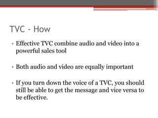 Advanced advertising tvc - sights and sounds | PPTX
