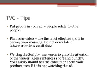 Advanced advertising tvc - sights and sounds | PPTX