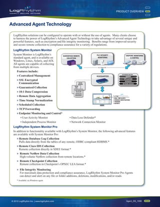 LogRhythm Advanced Agent Data Sheet | PDF