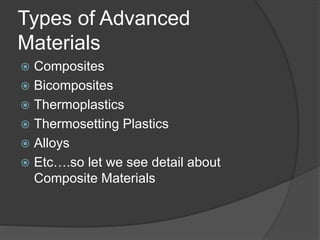 Advanced aircraft materials | PPTX