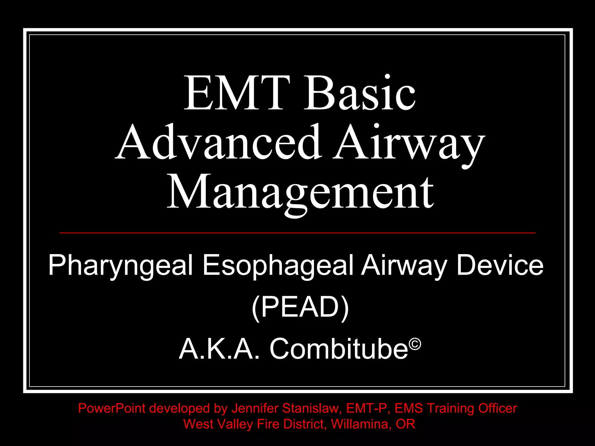 Advanced Airway Management 1 | PPT