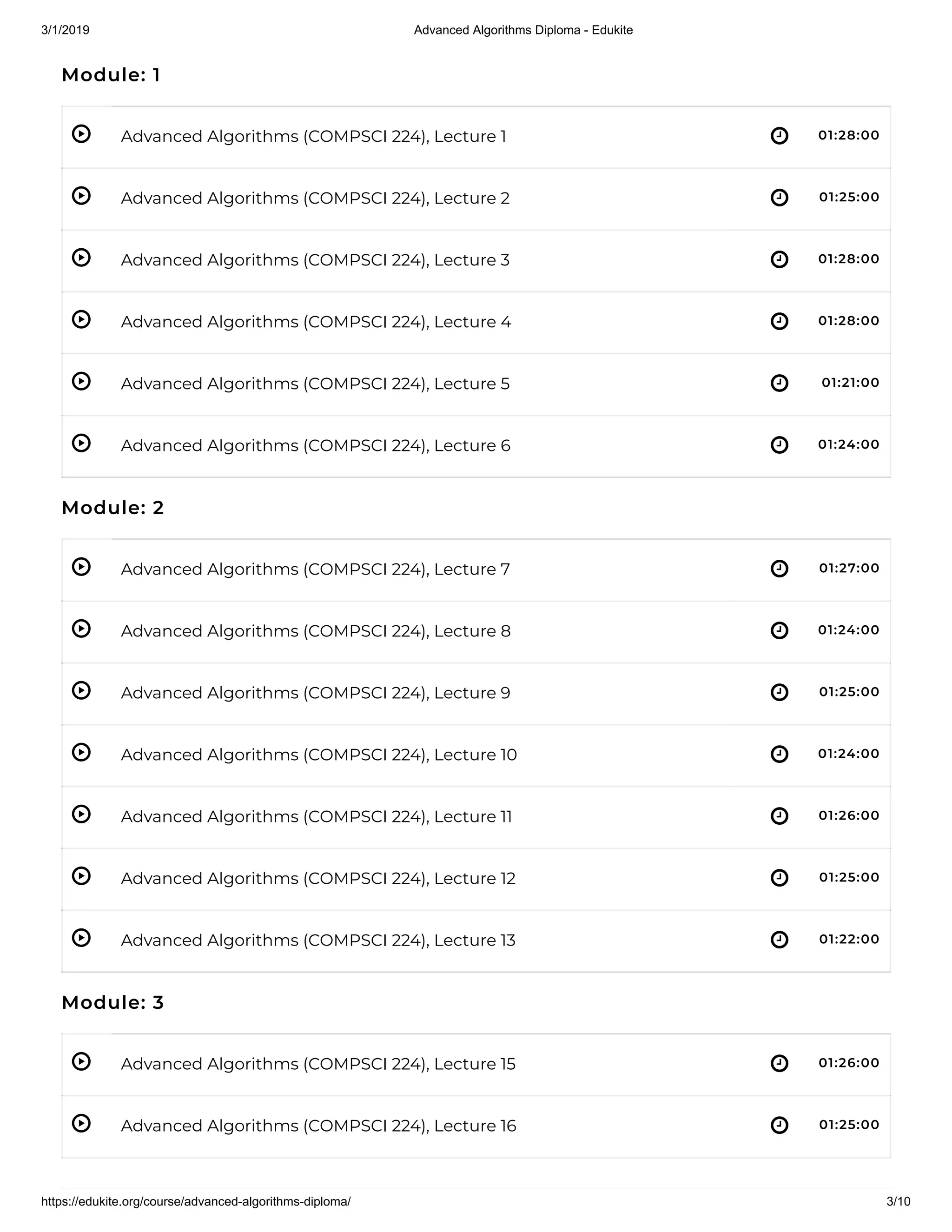 Advanced Algorithms Diploma - Edukite | PDF