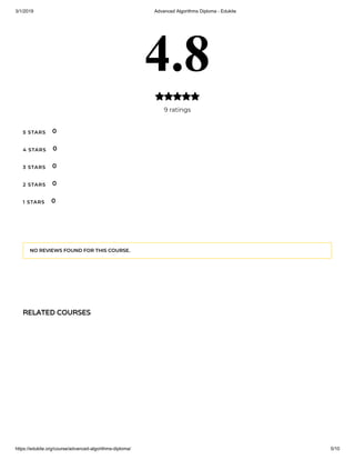 Advanced Algorithms Diploma - Edukite | PDF