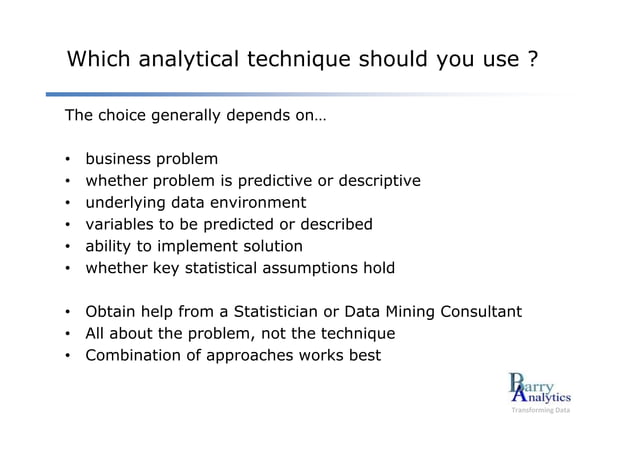 An Introduction to Advanced analytics and data mining | PDF | Databases | Computer Software and ...