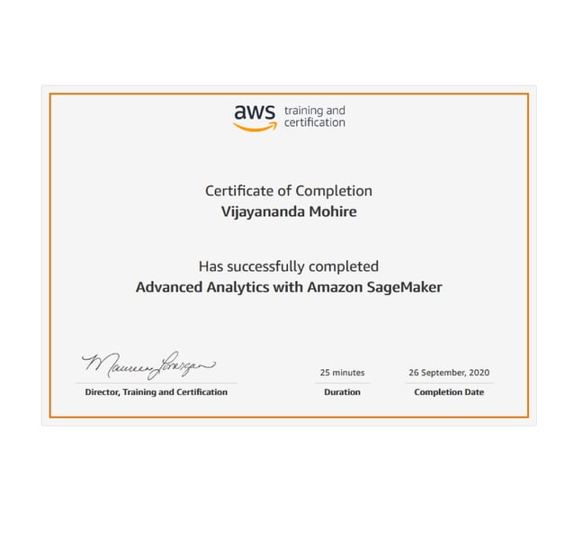 Advanced analytics with Amazon Sage Maker | PPT