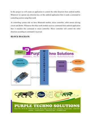 Advanced android mobile controlling robot | PDF | Operating Systems ...