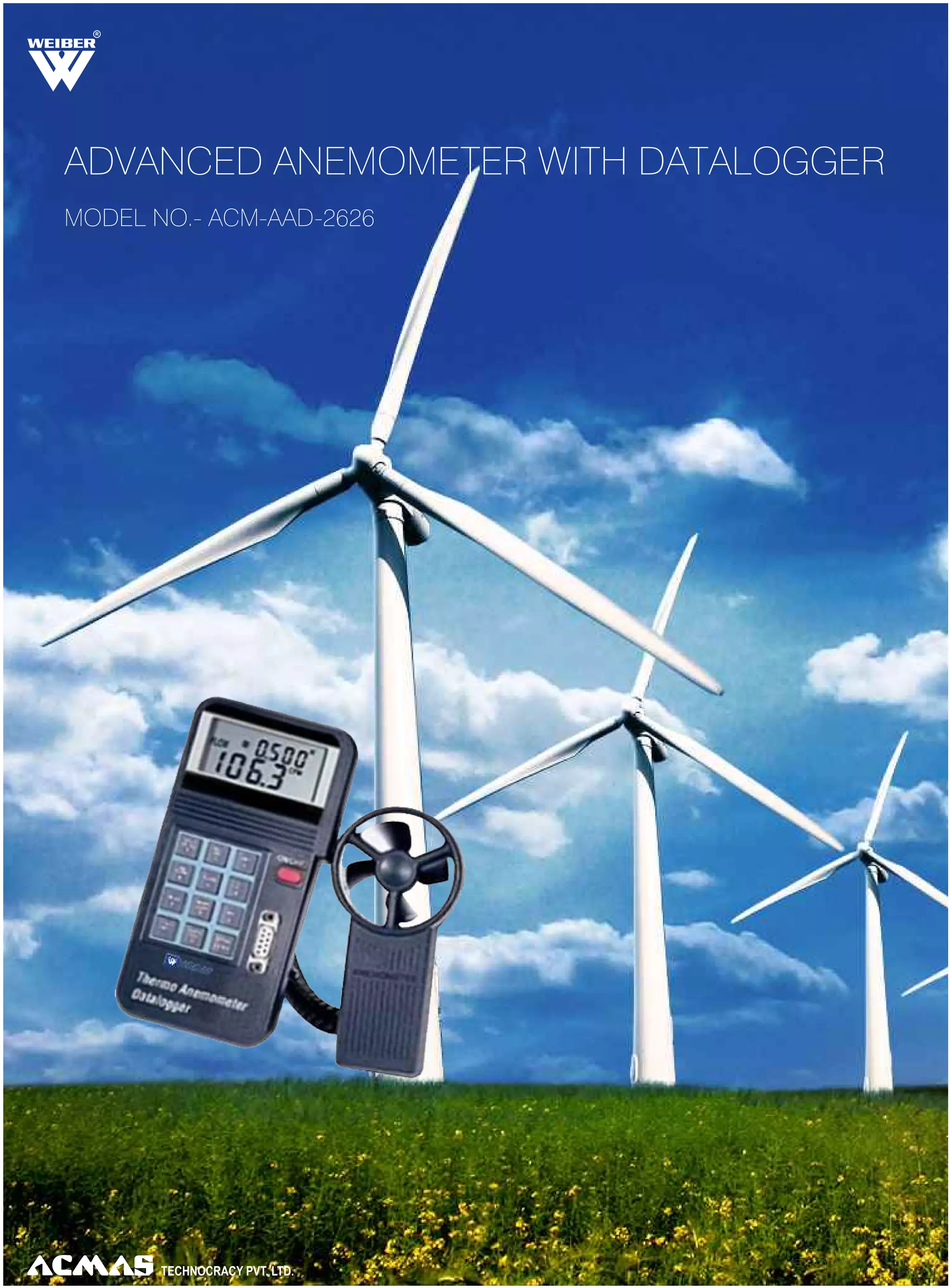 Advanced Anemometer With Datalogger by ACMAS Technologies Pvt Ltd. | PDF