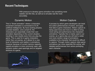 Advanced animation & motion capture | PPT