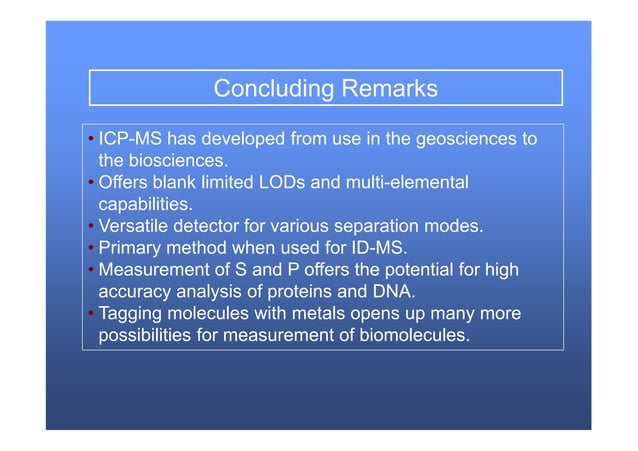 Advanced Clinical Applications of ICP-MS | PPT