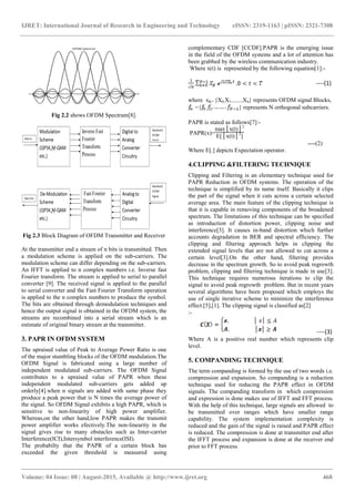Advanced approach for reducing papr in ofdm systems to minimize interference effect | PDF ...