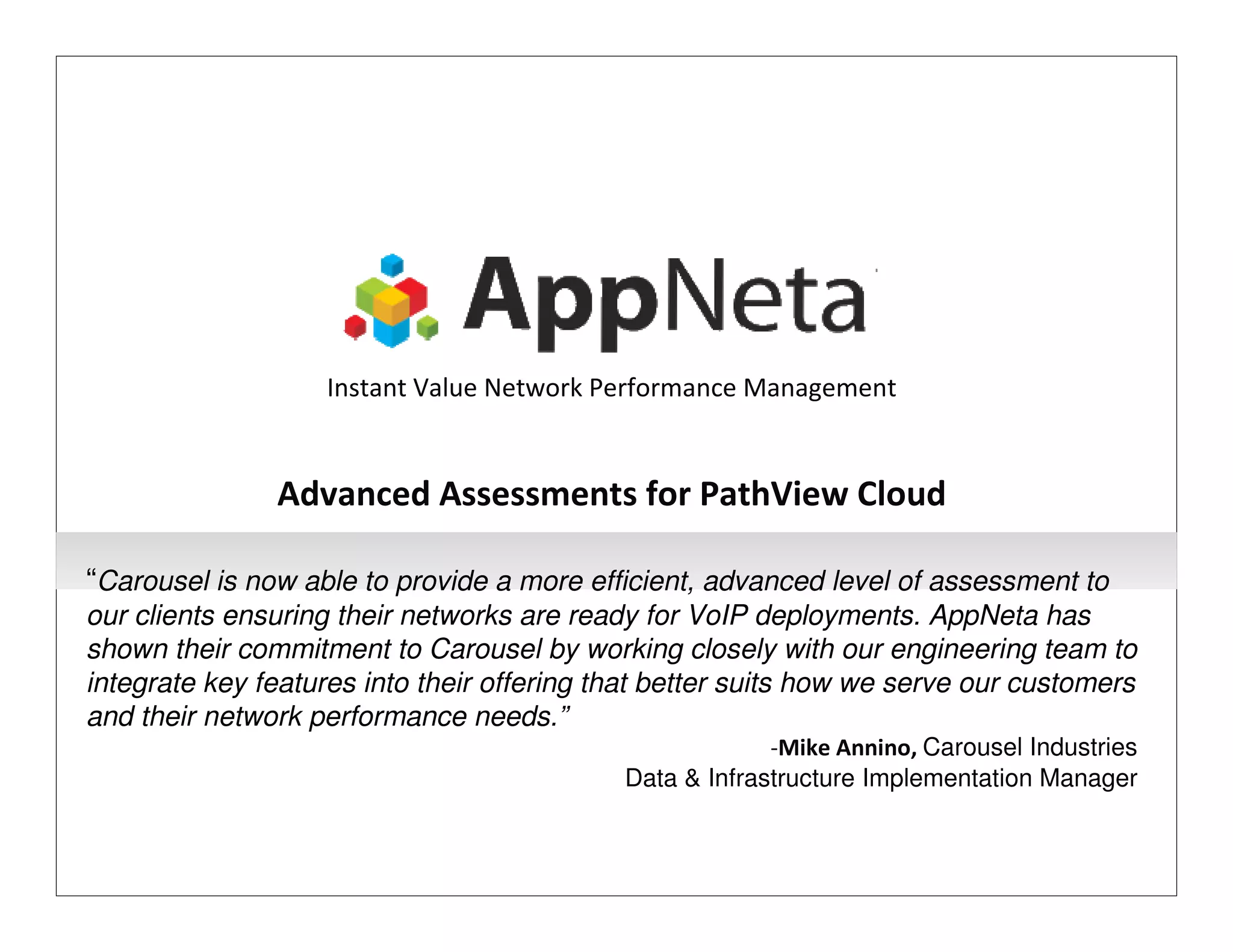 Exclusive Preview: AppNeta' Launches Advanced Network Assessment Tool ...