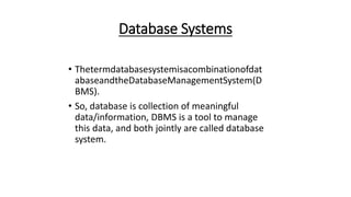Advance database systems (part 1) | PDF