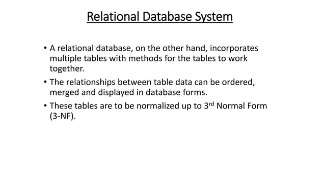 Advance database systems (part 1) | PPT