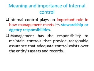 Advanced auditing Chapter Five.Internal control pptx | PPTX