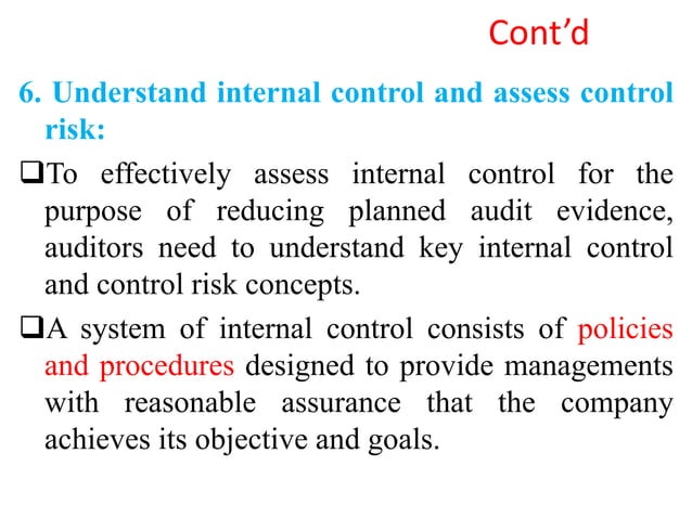 Advanced auditing Chapter Five.Internal control pptx | PPT