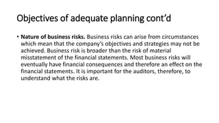 Advanced auditing lecture lecture 3 Audit planning.pptx | Business Accounting & Finance | Business