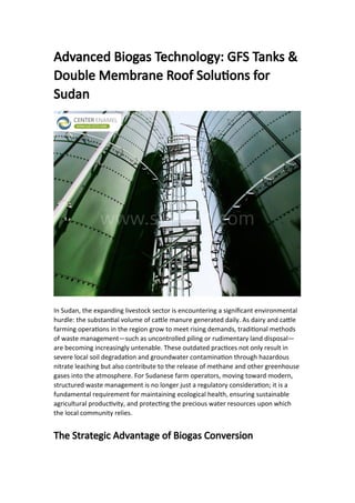 Advanced Biogas Technology-GFS Tanks & Double Membrane Roof Solutions ...