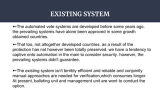 ADVANCED BIOMETRIC - BASED VOTING SYSTEM ENSURING SECURITY AND INTELLIGENCE-1.pptx