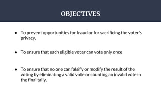 ADVANCED BIOMETRIC - BASED VOTING SYSTEM ENSURING SECURITY AND INTELLIGENCE-1.pptx
