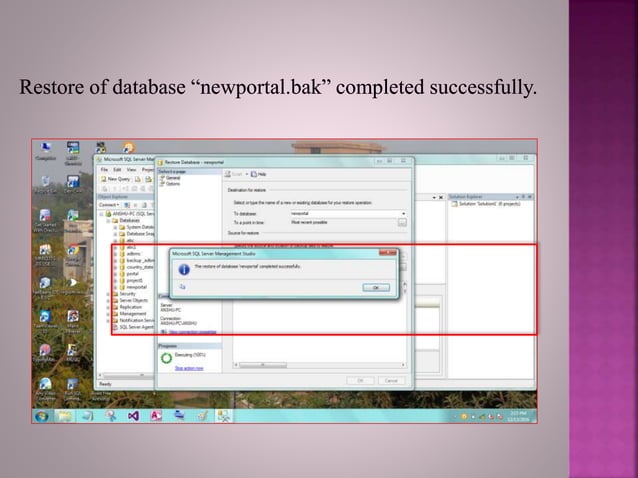 Backup and recovery in sql server database | PPTX