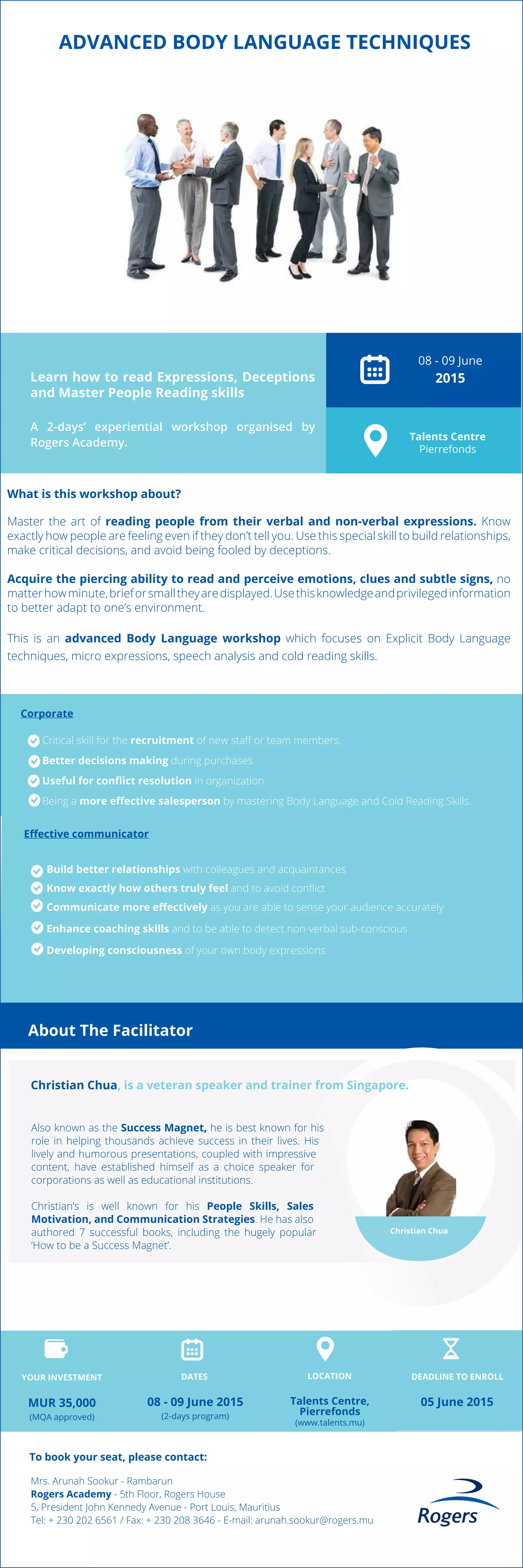 Advanced Body Language Techniques Workshop | PDF