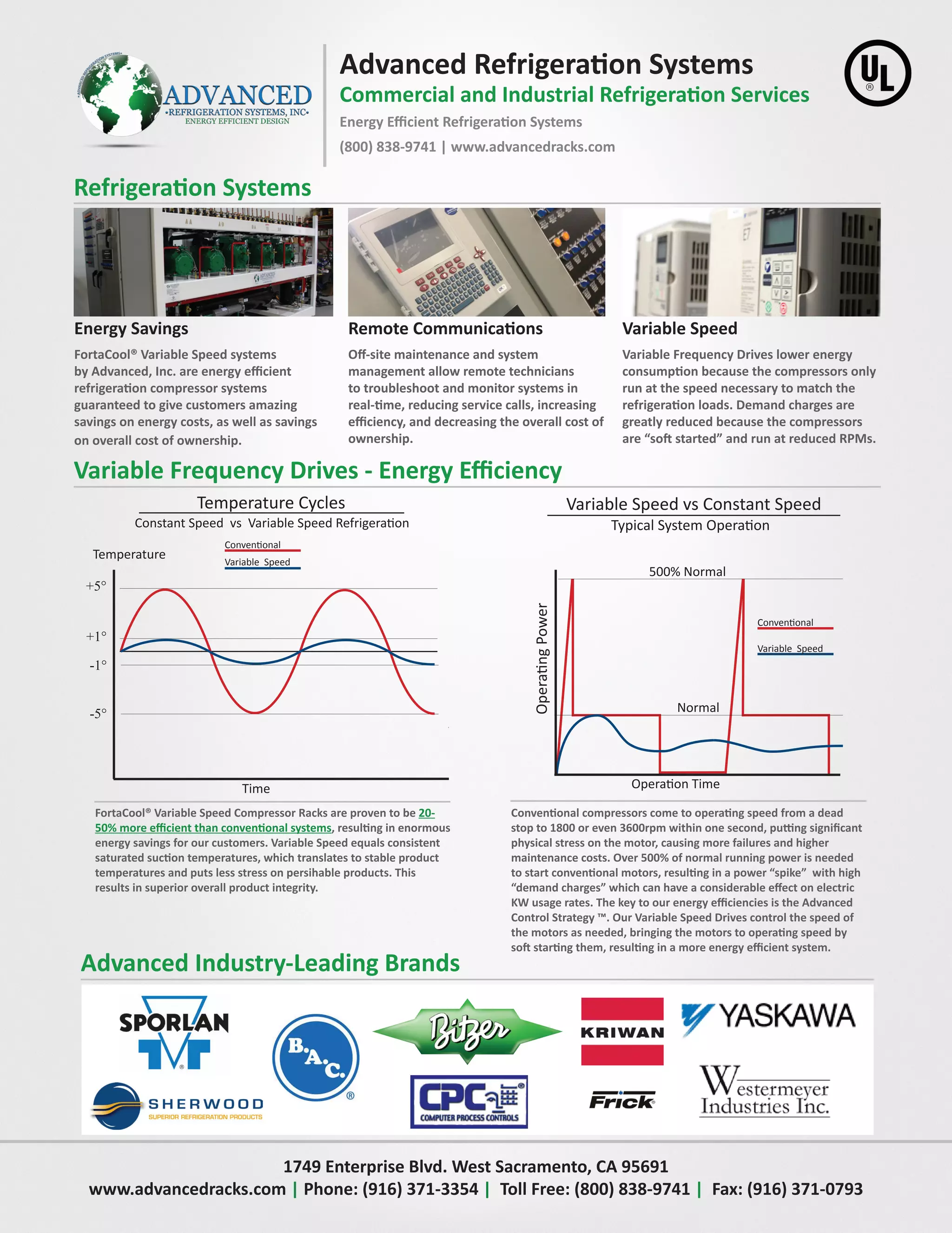 Advanced Refrigeration Systems - Product Information | PDF