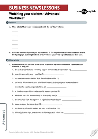 Advanced Business English - Workplace Surveillance.pdf