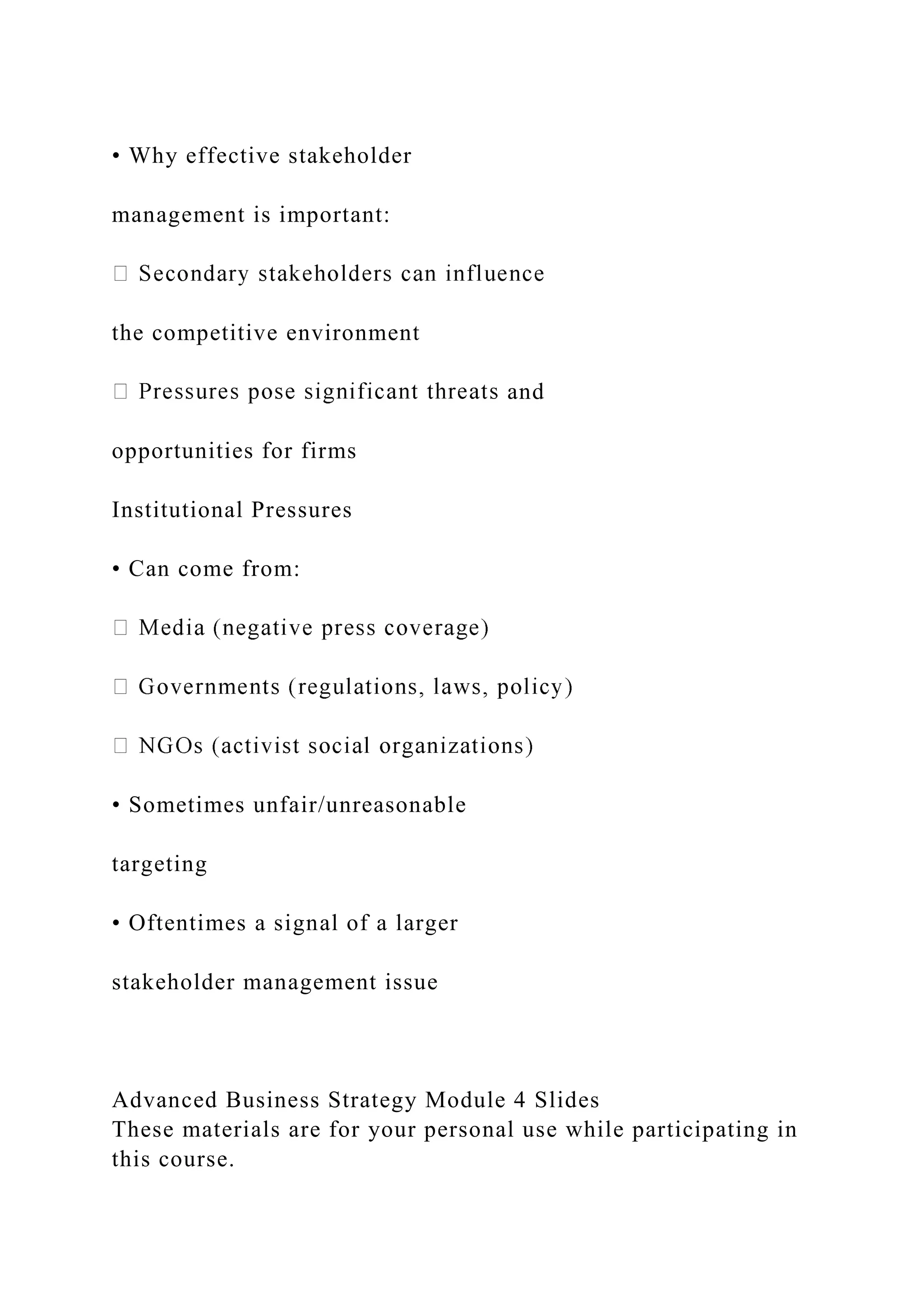 Advanced Business Strategy Module 4 SlidesThese materials ar.docx ...