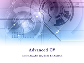Advanced c# | PPT