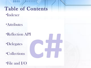 Advanced c# | PPT