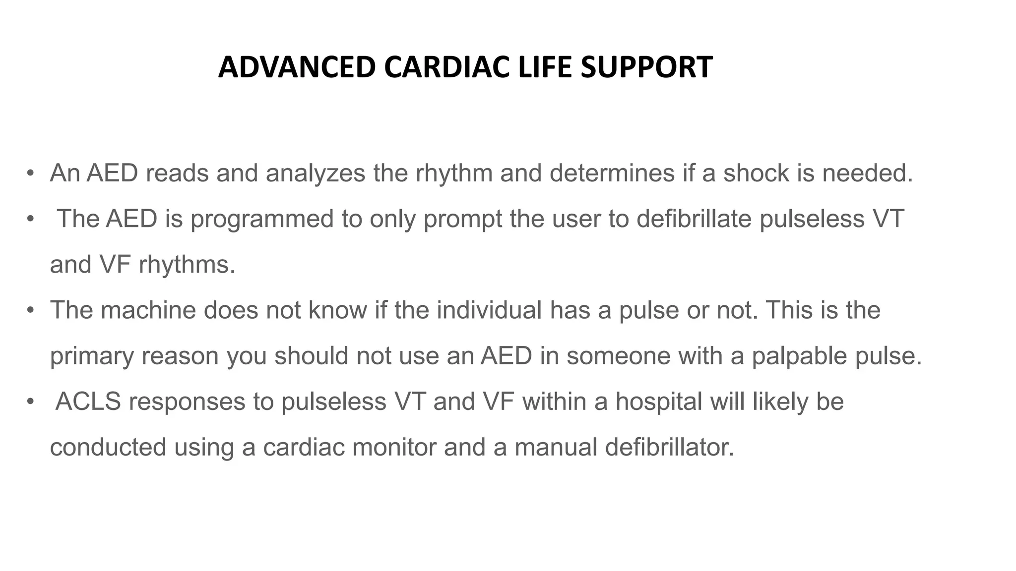 ADVANCED CARDIAC LIFE SUPPORT (ACLS).pptx | Heart and Cardiovascular ...