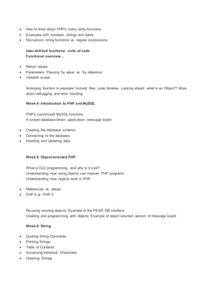 Advanced certification in php | DOCX