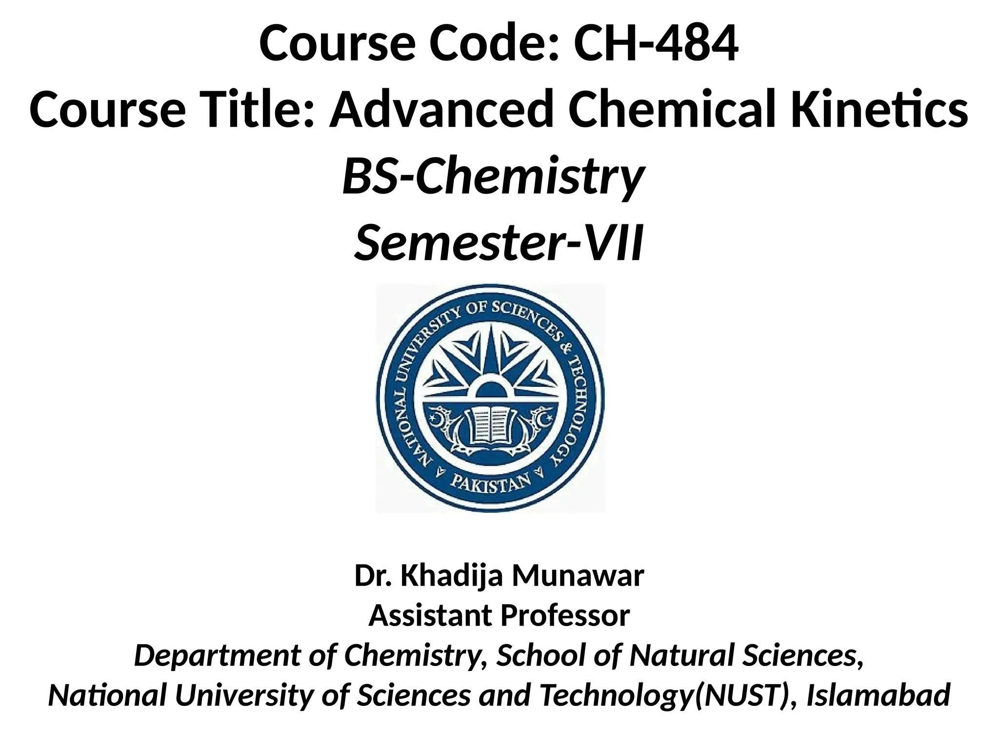 Advanced Chemical Kinetics lecture II.pptx