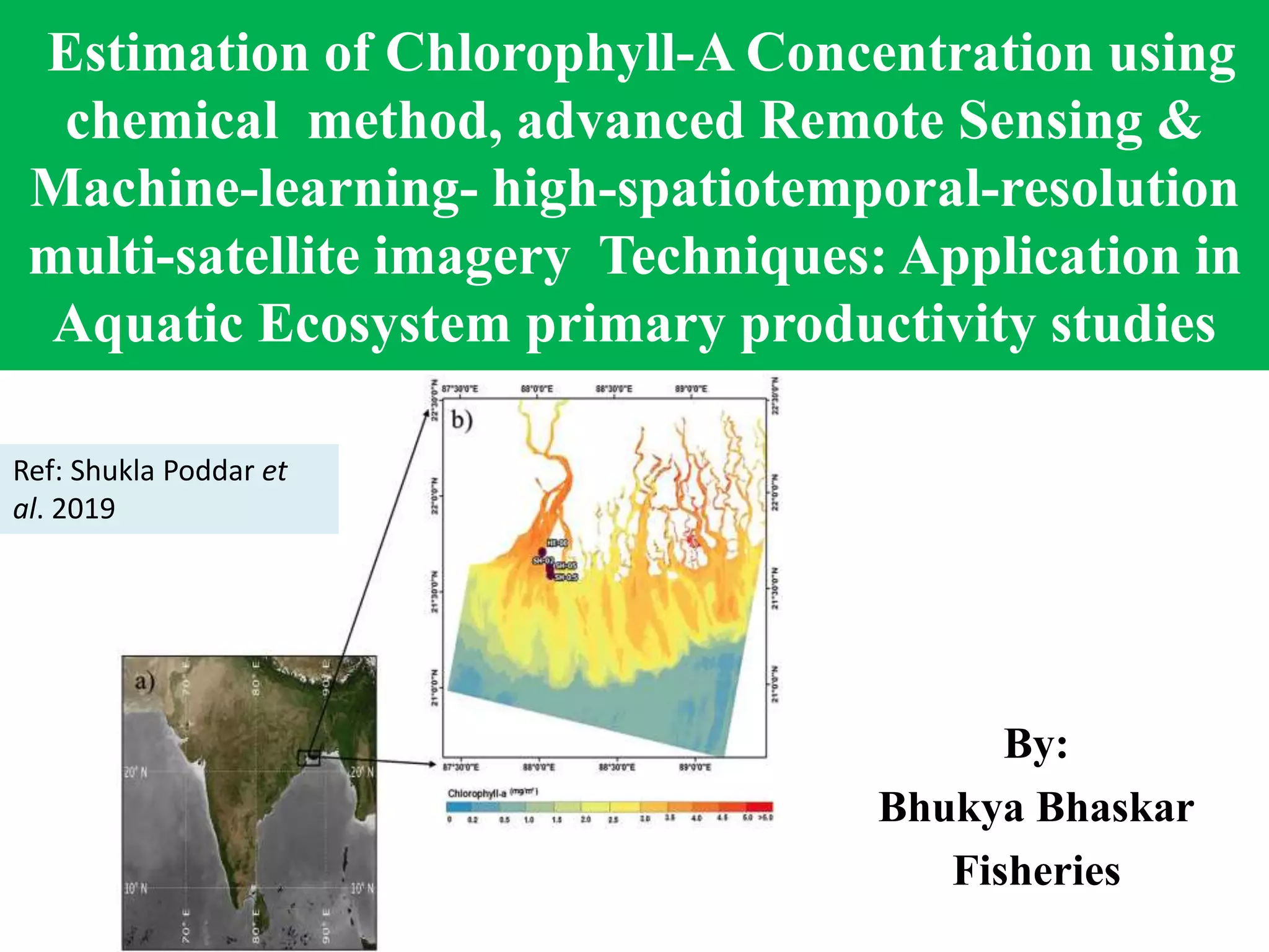 Advanced Chlorophyll estimation techniques in Aquatic Ecosystem productivity studies by B.pptx