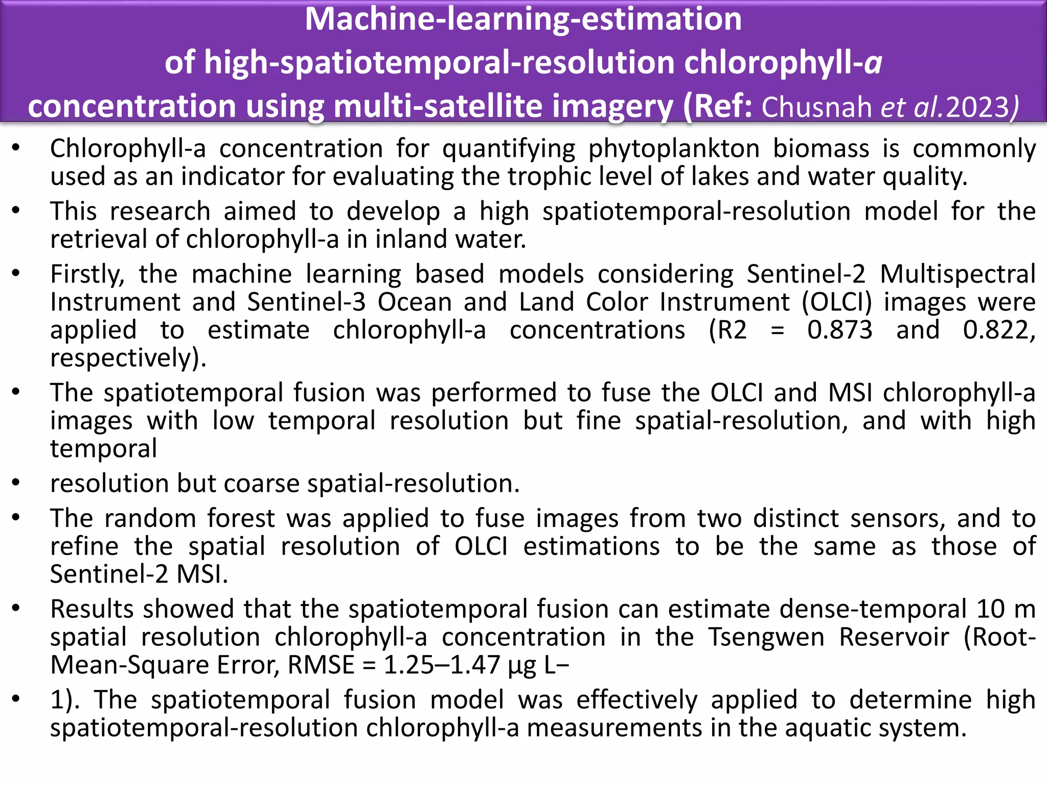 Advanced Chlorophyll estimation techniques in Aquatic Ecosystem productivity studies by B.pptx