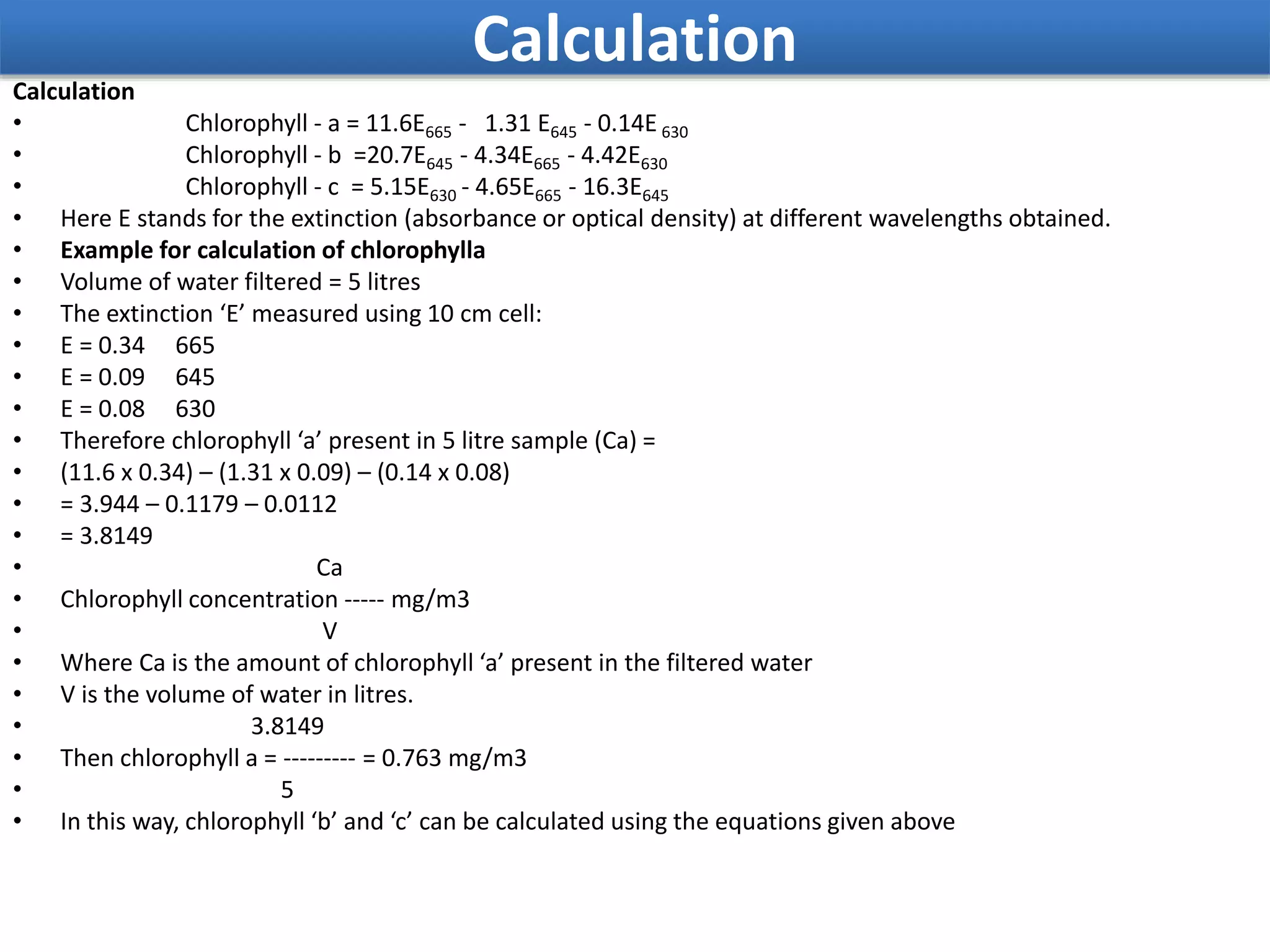 Advanced Chlorophyll estimation techniques in Aquatic Ecosystem ...