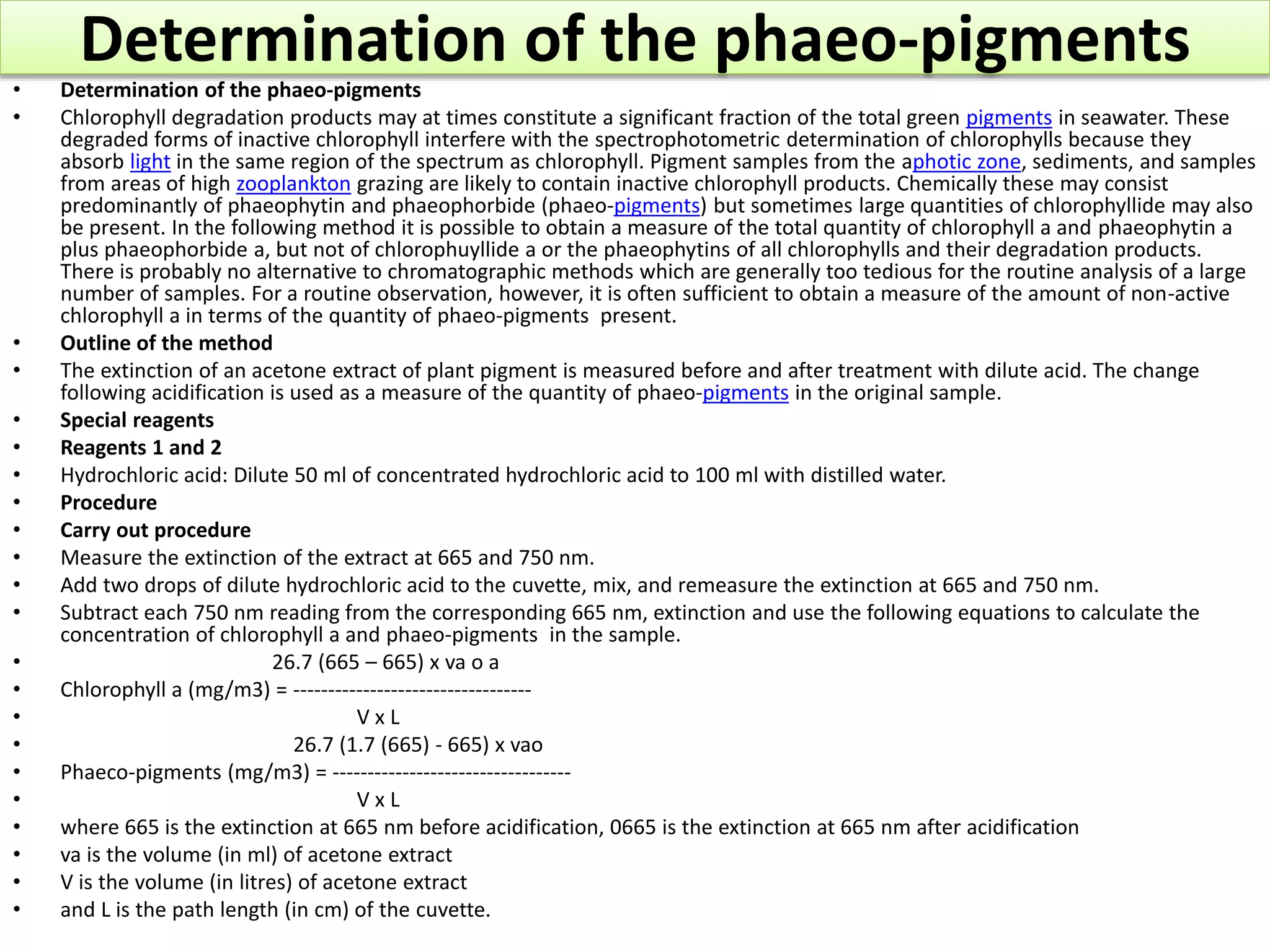 Advanced Chlorophyll estimation techniques in Aquatic Ecosystem ...