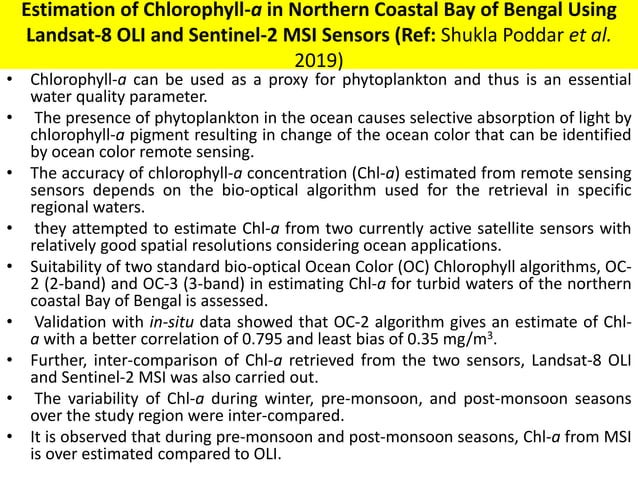 Advanced Chlorophyll estimation techniques in Aquatic Ecosystem ...